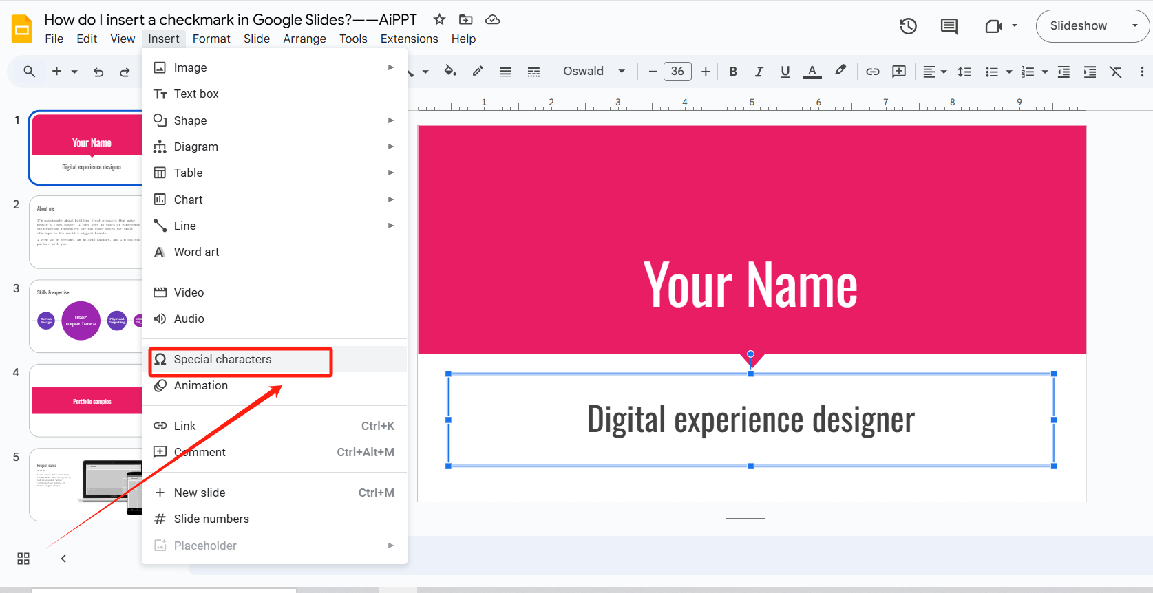How do I insert a checkmark in Google Slides? - AiPPT.com