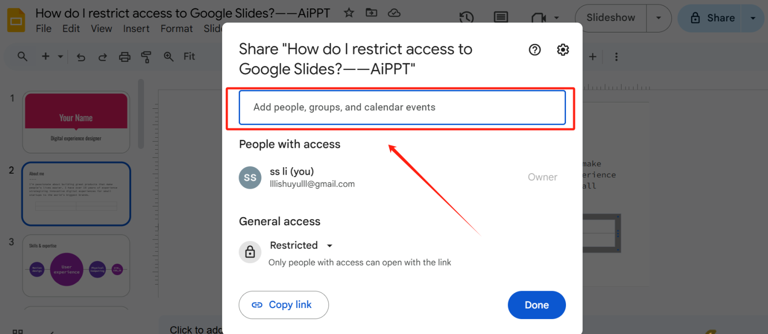 How do I restrict access to Google Slides? - AiPPT.com