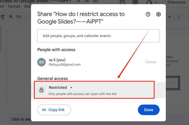 How do I restrict access to Google Slides? - AiPPT.com