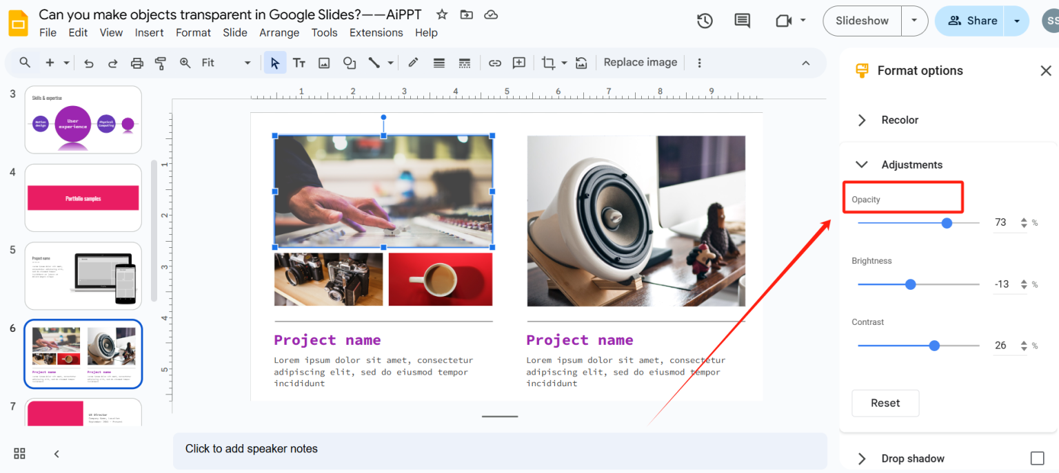 Can you make objects transparent in Google Slides? - AiPPT.com