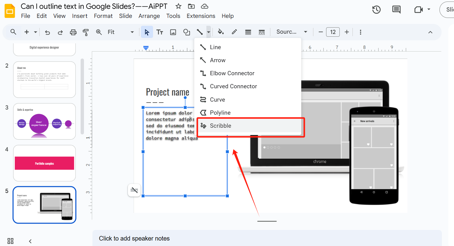 Can I outline text in Google Slides? - AiPPT.com