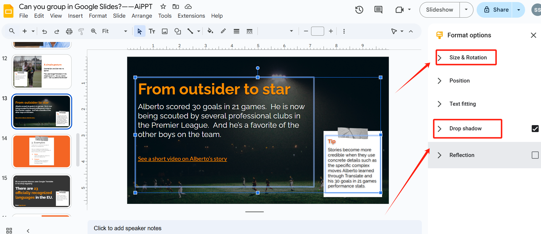 Can you group in Google Slides? - AiPPT.com