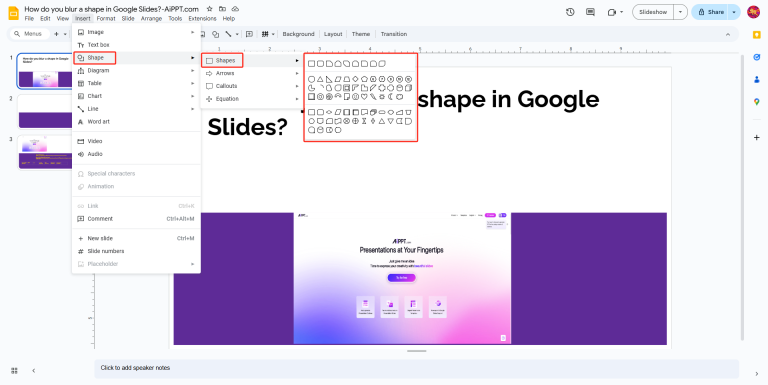 How do you blur a shape in Google Slides? - AiPPT.com