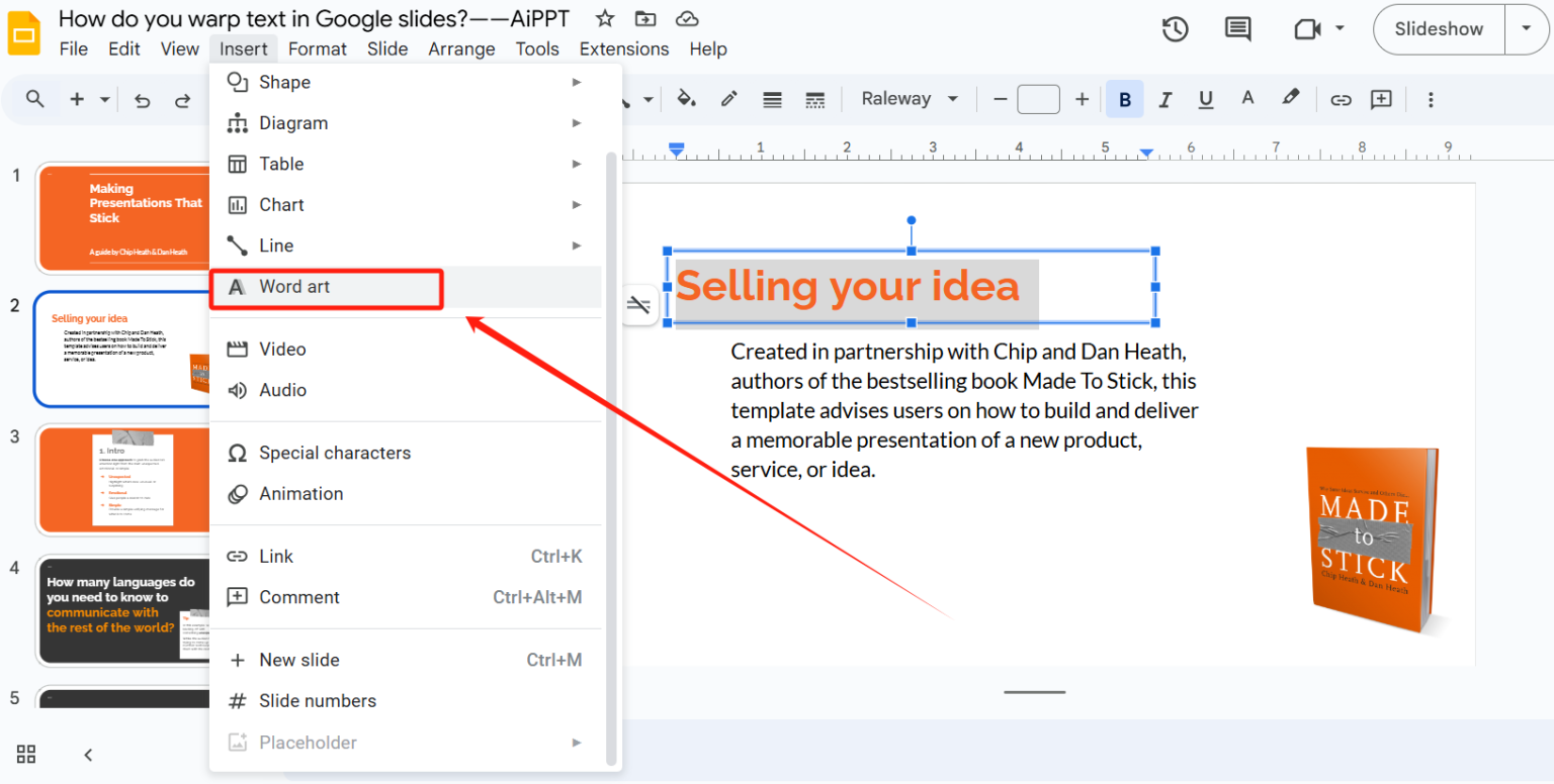 How do you warp text in Google slides? - AiPPT.com