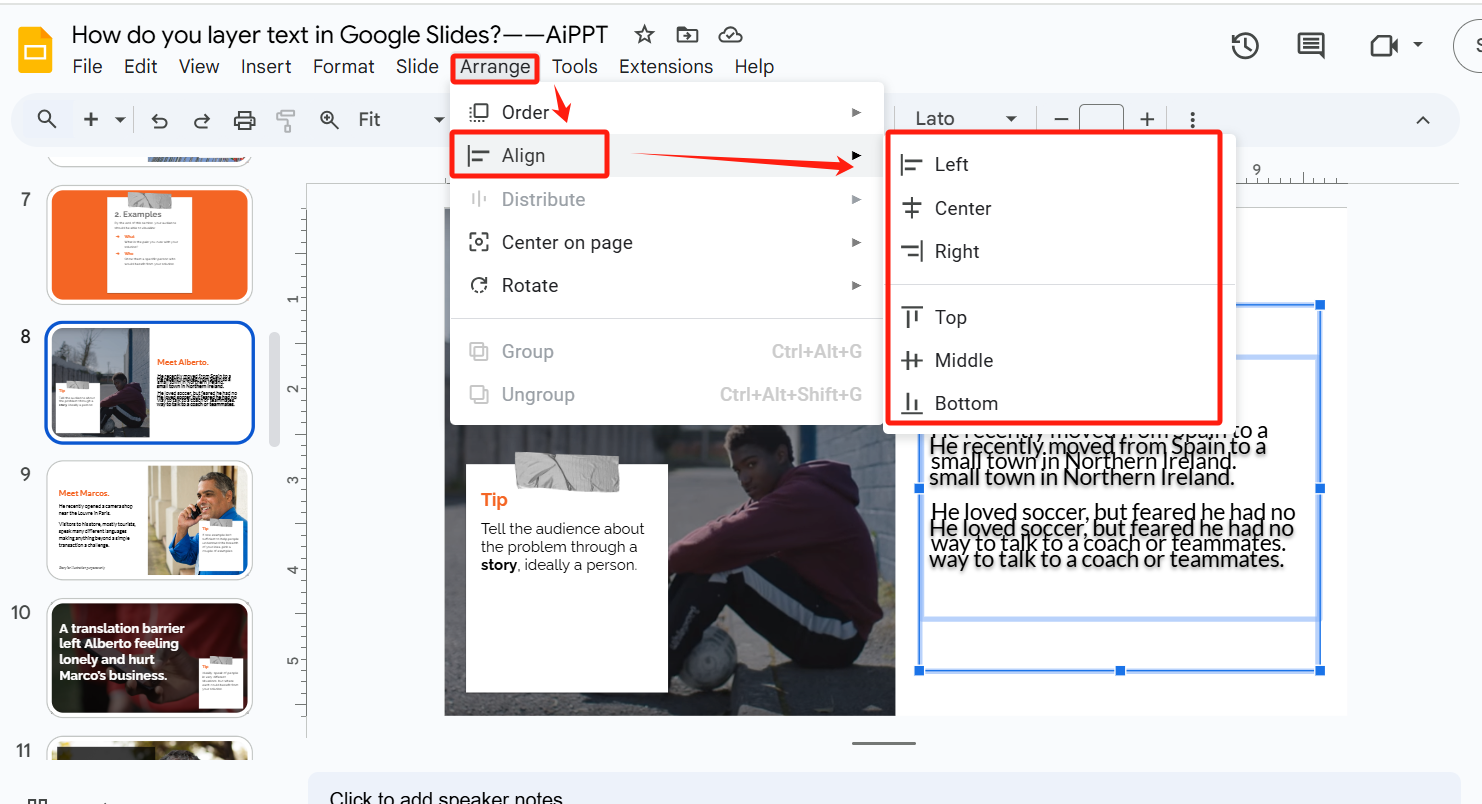 How do you layer text in Google Slides? - AiPPT.com