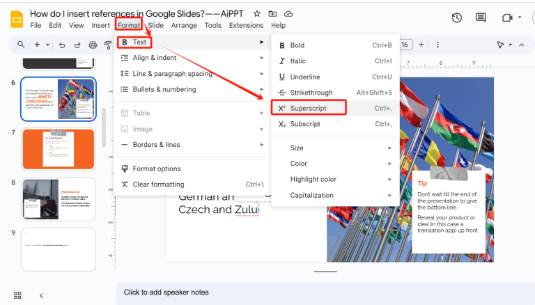 How do I insert references in Google Slides? - AiPPT.com