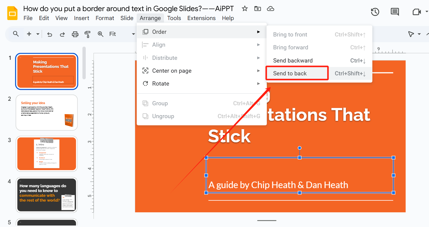 How do you put a border around text in Google Slides? - AiPPT.com