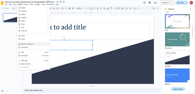 How do you add a checkmark to a Google slide? - AiPPT.com