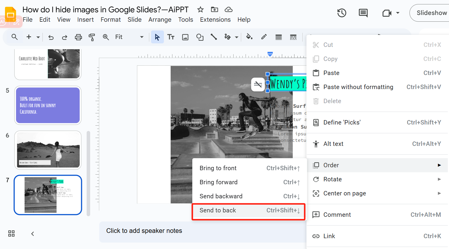 How do I hide images in Google Slides? - AiPPT.com
