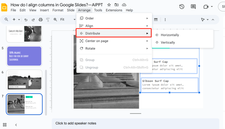 How do I align columns in Google Slides? - AiPPT.com