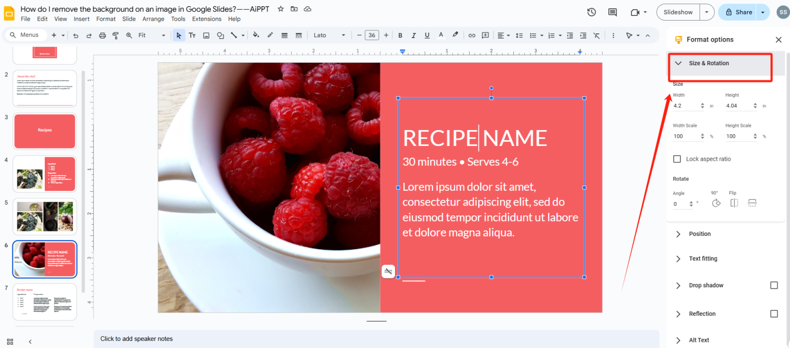 How do I lock the size of a shape in Google Slides? - AiPPT.com