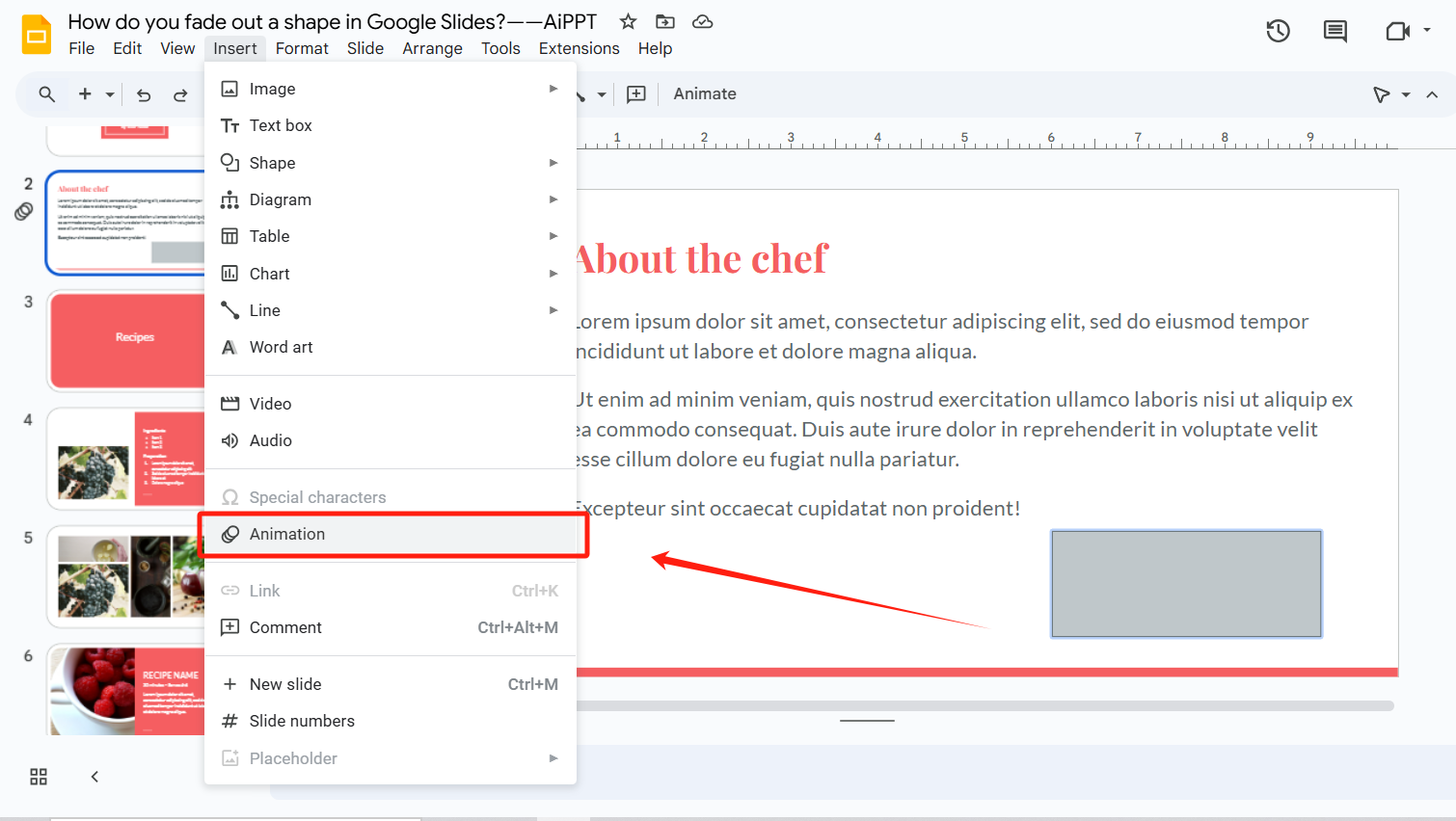 How do you fade out a shape in Google Slides? - AiPPT.com