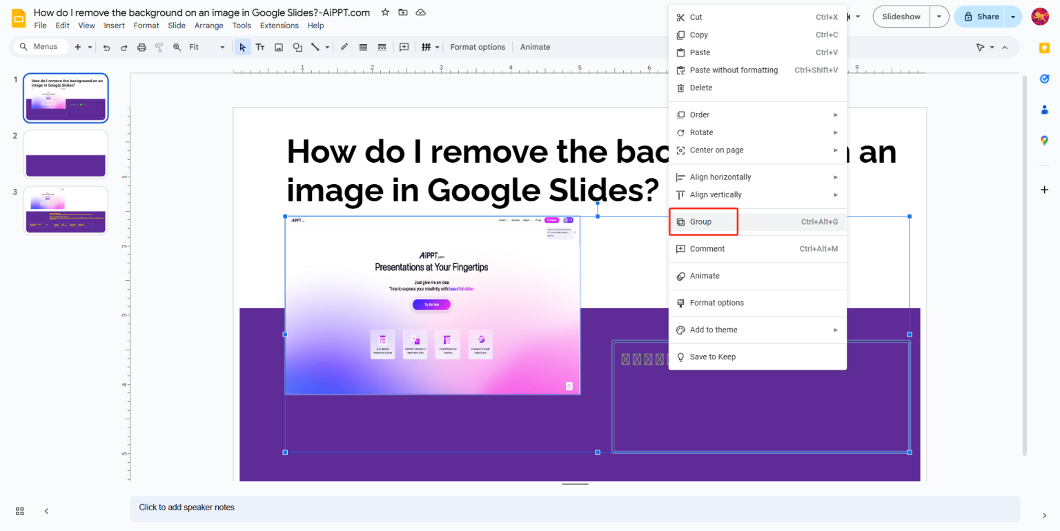 How do I lock the size of a shape in Google Slides? - AiPPT.com