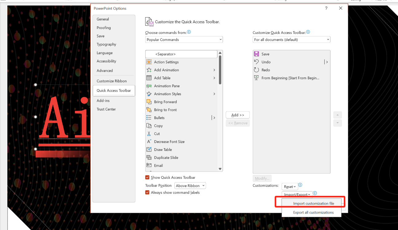 PowerPoint How to Import QAT - AiPPT.com