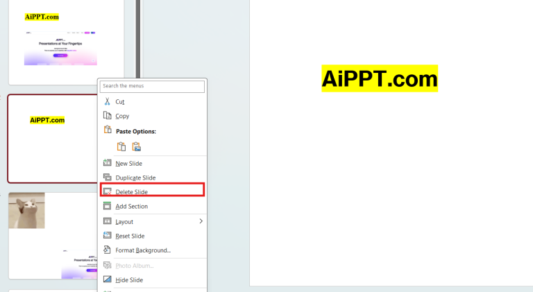 How to Delete a Slide in PowerPoint - AiPPT.com