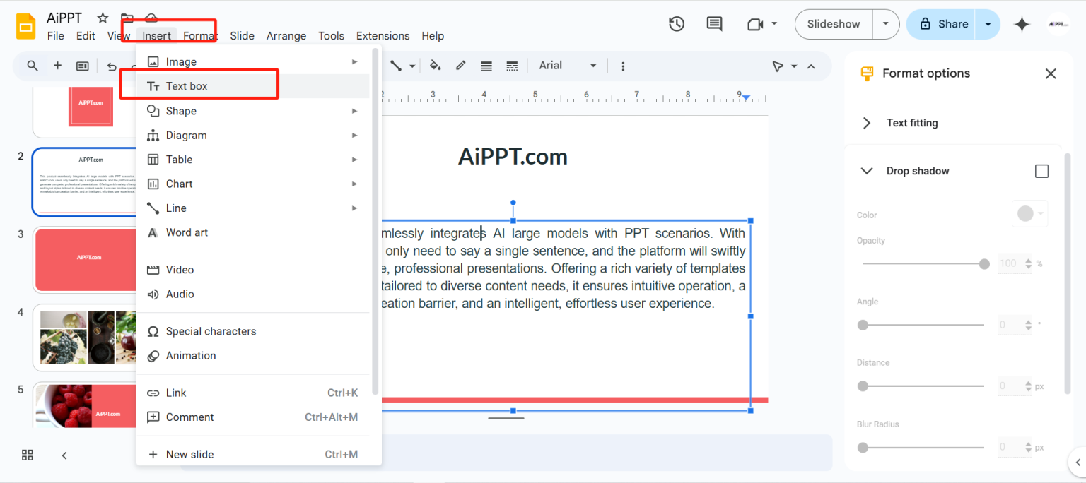 How do I add a border around text in Google Slides? - AiPPT.com