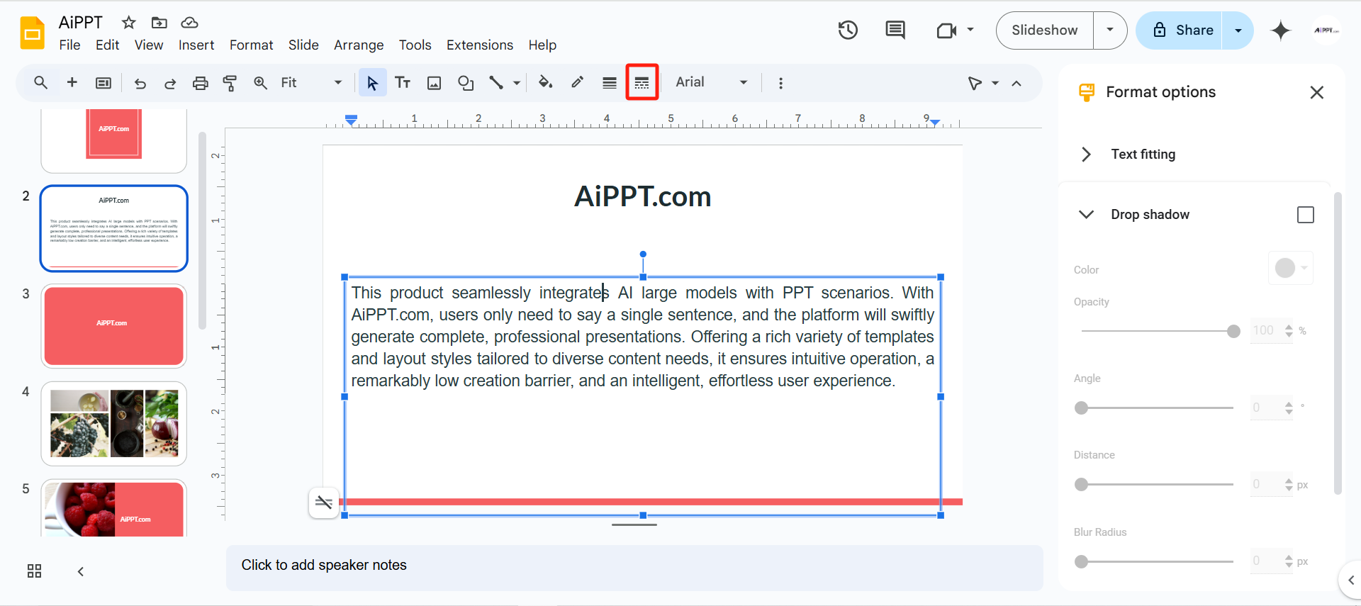 How do I add a border around text in Google Slides? - AiPPT.com