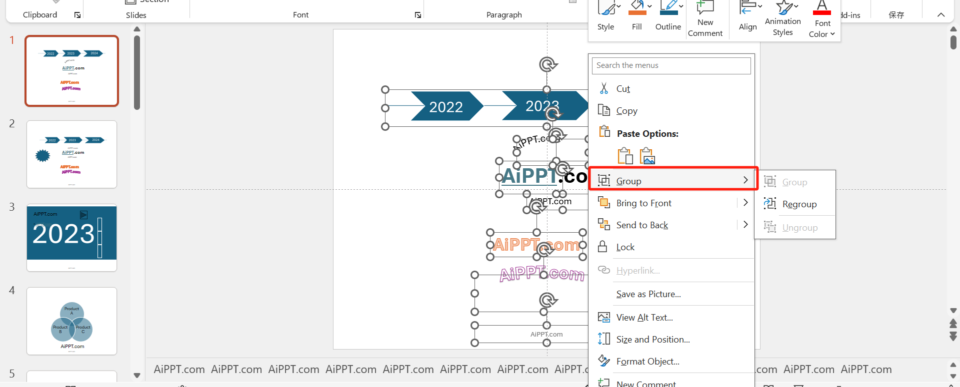 How to Select All Shapes in PowerPoint at Once - AiPPT.com