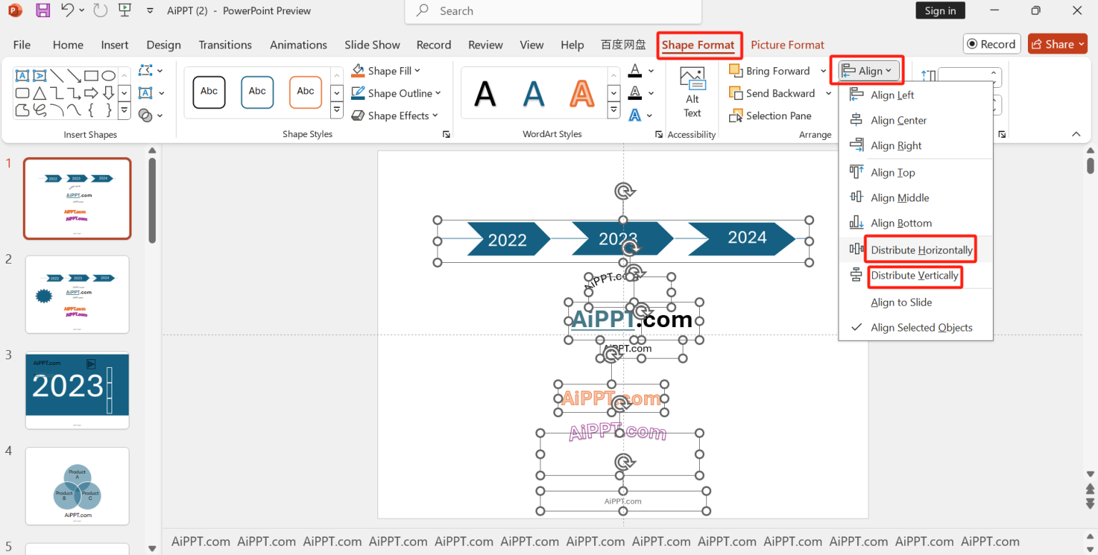 How to Select All Shapes in PowerPoint at Once - AiPPT.com