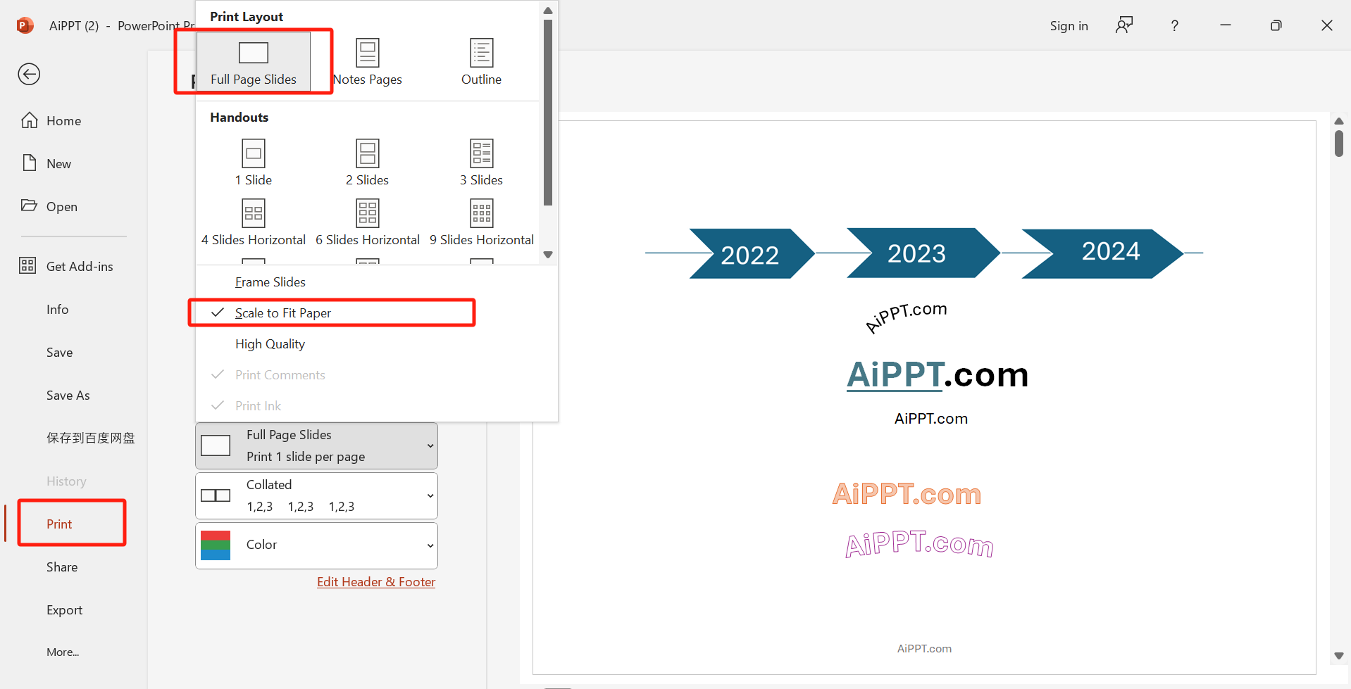 How to Print Full Page PowerPoint on MacBook Pro - AiPPT.com