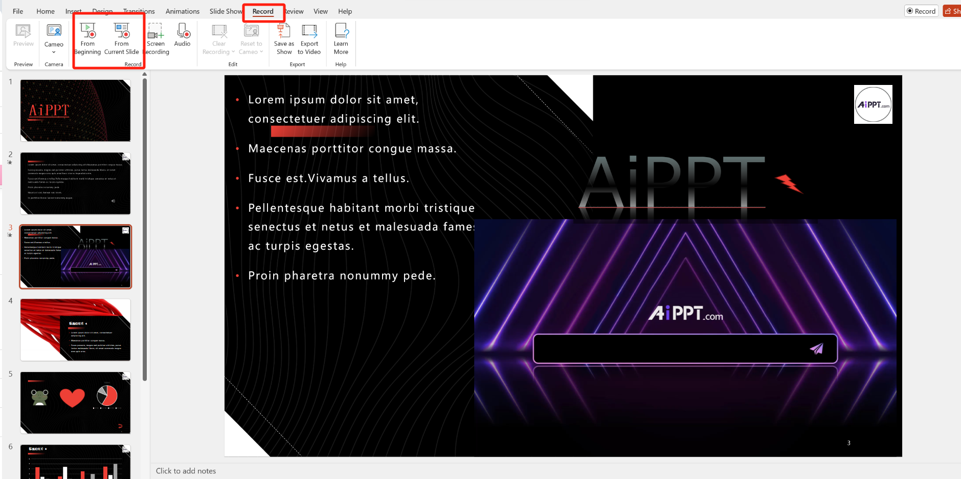 How to Record a PowerPoint Presentation with Audio and Video - AiPPT.com