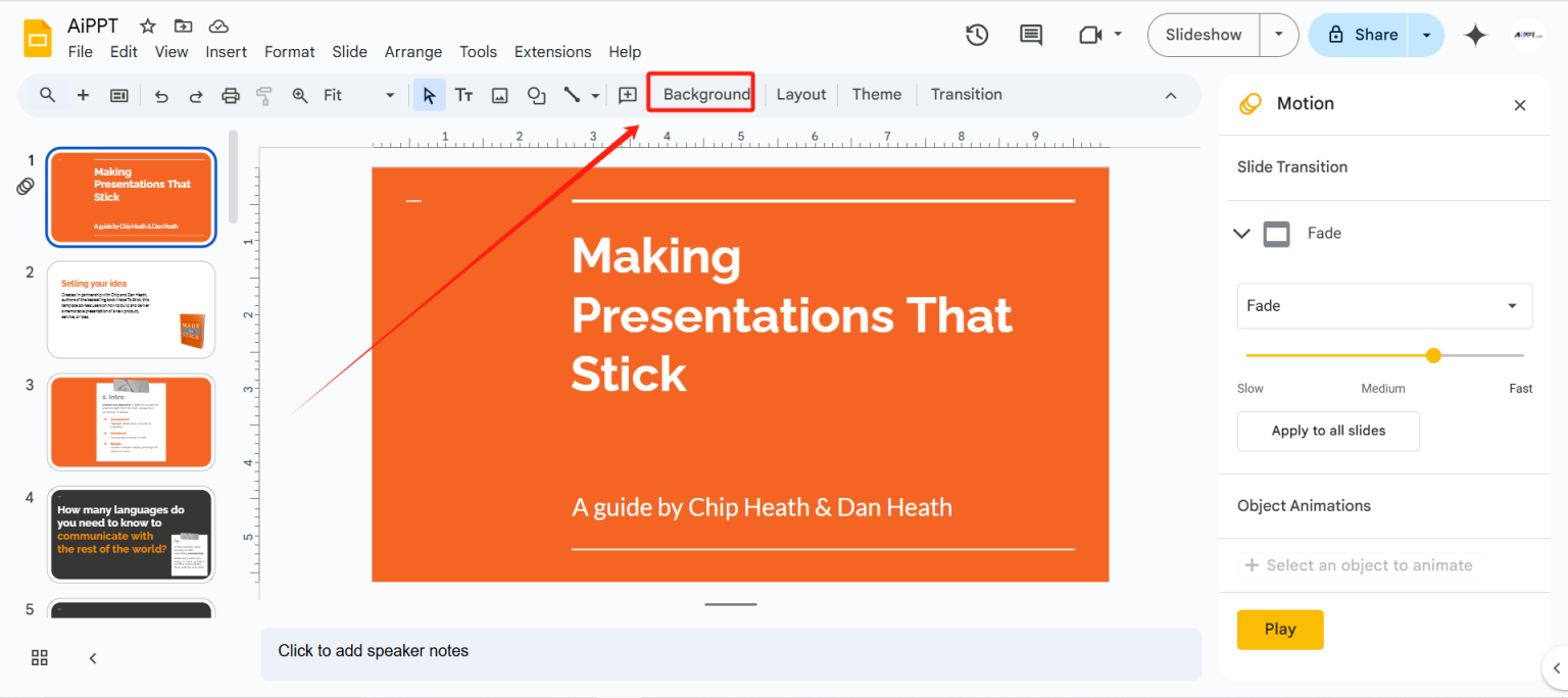 How To Make A Picture The Background On Google Slides? - AiPPT.com