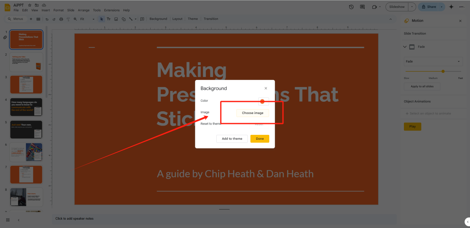 How To Make A Picture The Background On Google Slides? - AiPPT.com