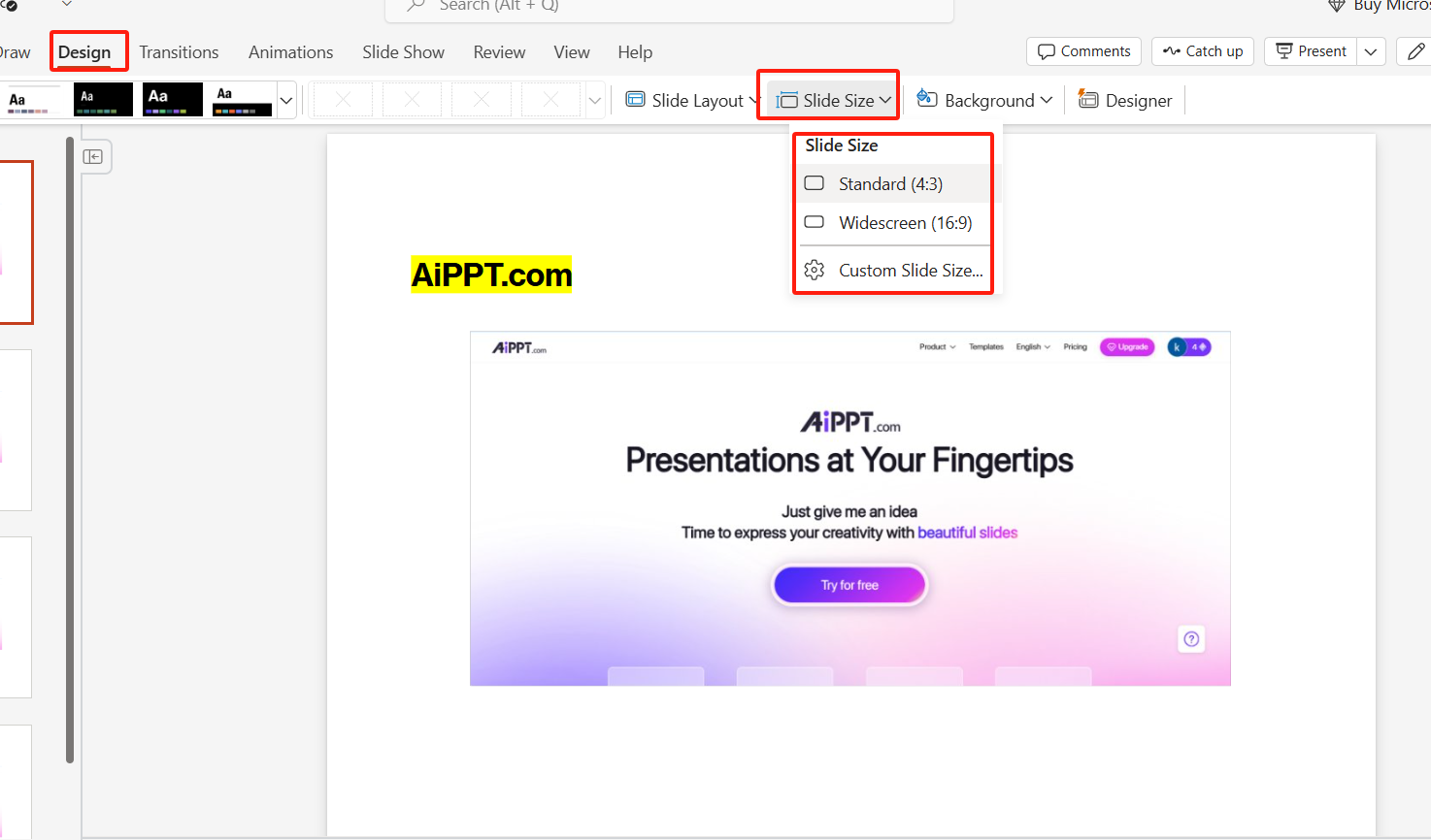 How to Adjust the Slide Size in PowerPoint to Fit Your Content - AiPPT.com