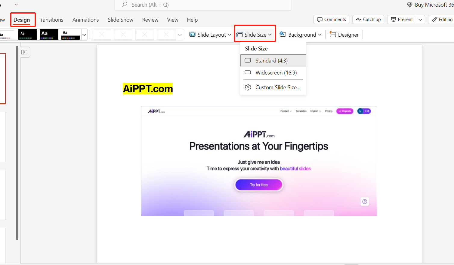 How to Adjust the Slide Size in PowerPoint to Fit Your Content - AiPPT.com