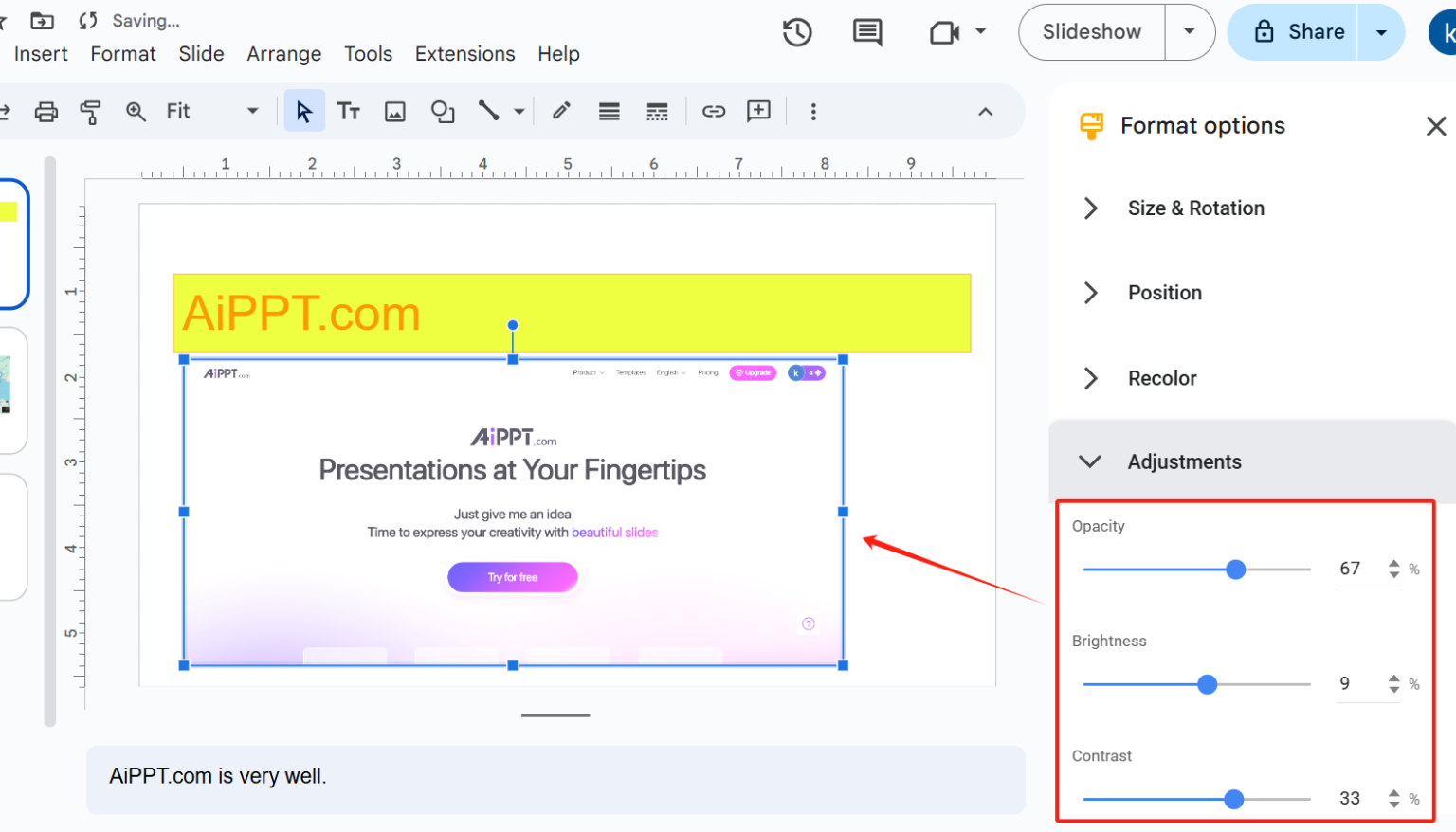 How To Change Image Opacity In Google Slides? - AiPPT.com
