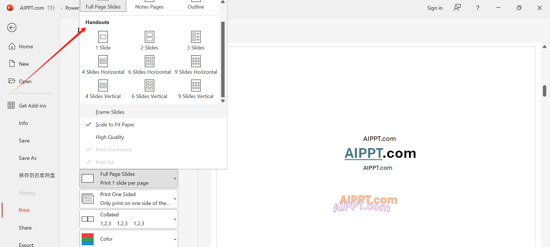 How To Print Powerpoint Slides Without Notes