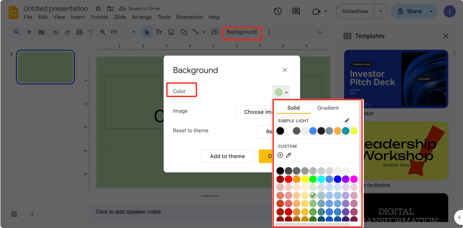 How to Use the Background Option in Google Slides? - AiPPT.com