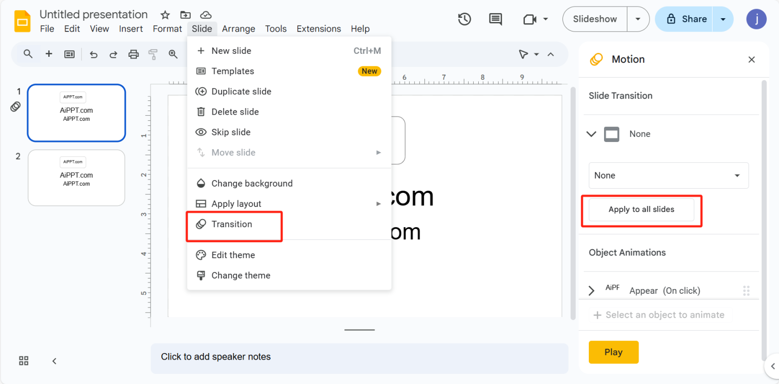 How to Create a Google Slides Presentation with Automatic Transitions? - AiPPT.com