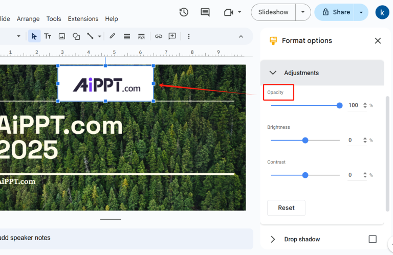 How to Adjust Transparency in Google Slides? - AiPPT.com